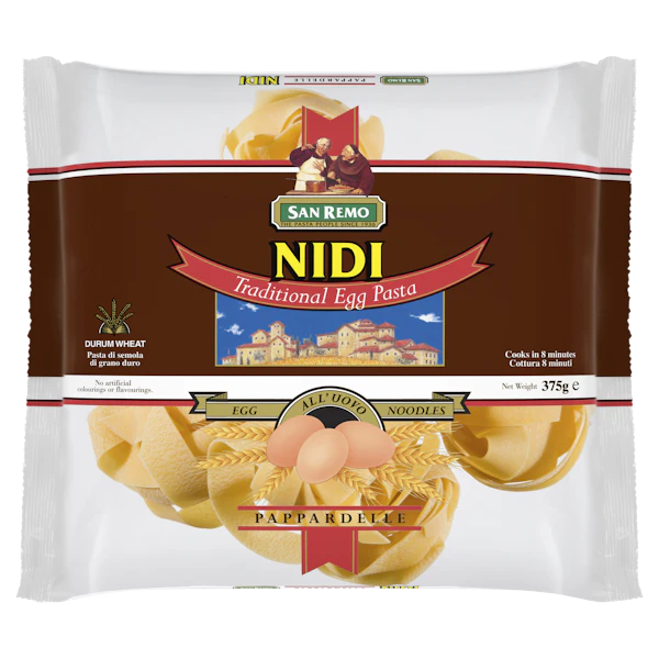 Nidi Bronzato Egg Noodle No75 Pappardelle - San Remo