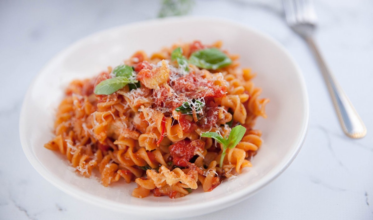 Pulse Pasta Red Lentils Spirals Amatriciana - San Remo