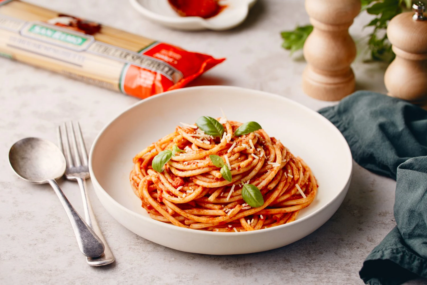 Tubular Spaghetti with Napolitana Sauce - San Remo