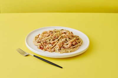 Tubular Spaghetti with Chilli Prawns - San Remo