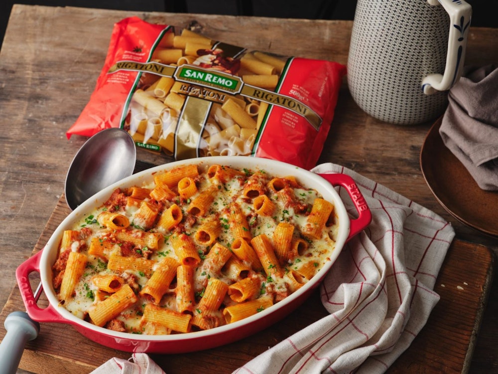 Braised Pork Shoulder and Rigatoni Bake - San Remo