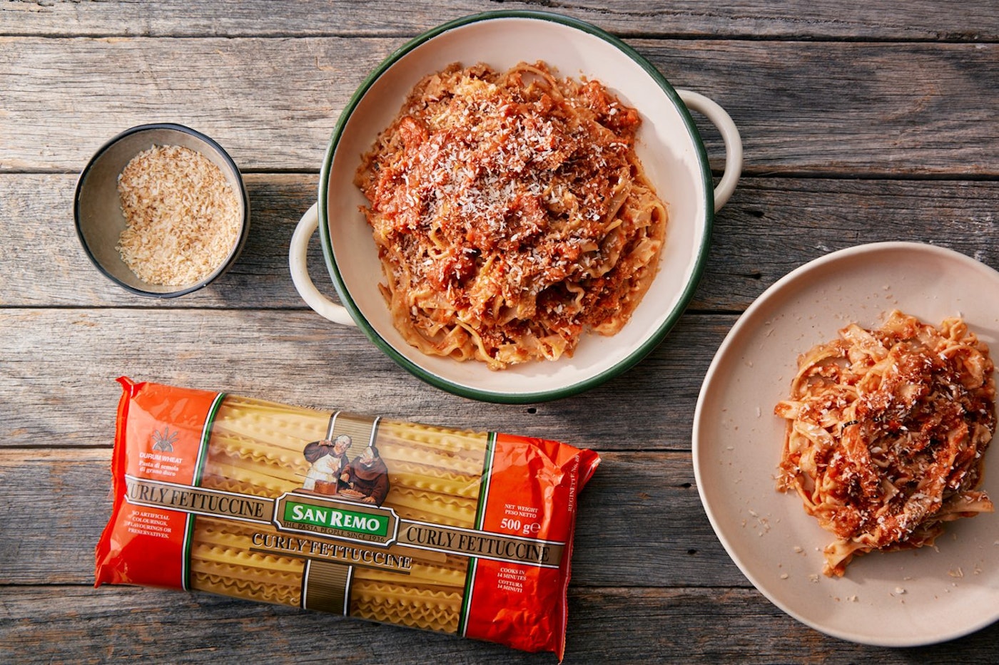 Burnt Eggplant Curly Fettuccine - San Remo