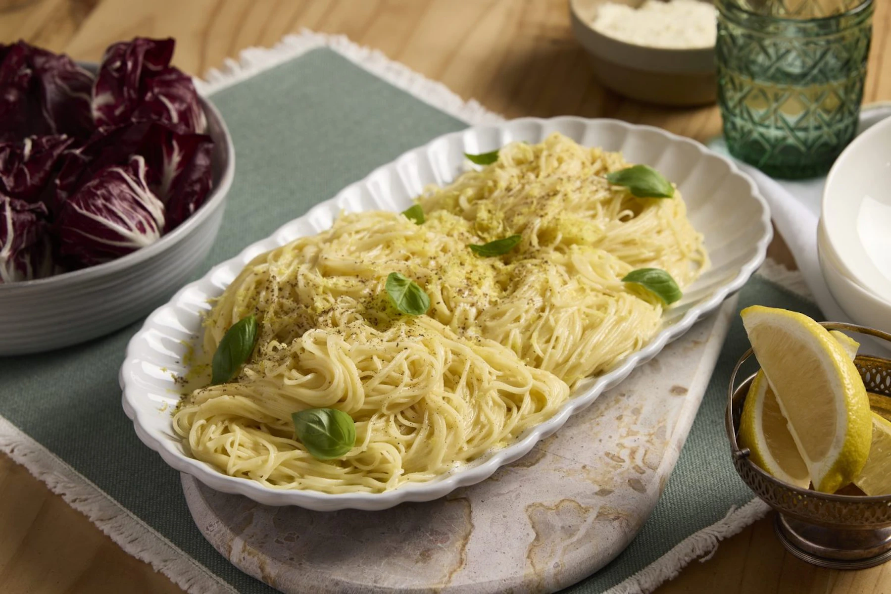 Angel Hair Spaghetti with Lemon and Mascarpone Sauce - San Remo
