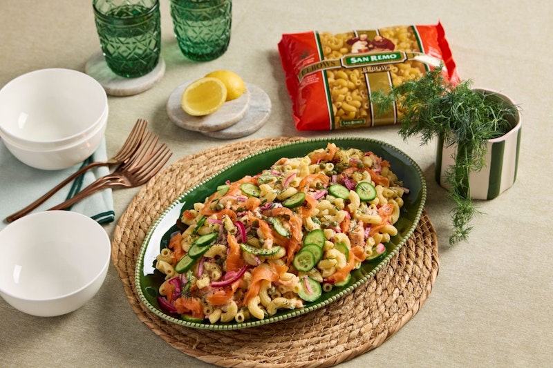 Smoked Salmon, Dill, Mascarpone & Cucumber Pasta Salad - San Remo